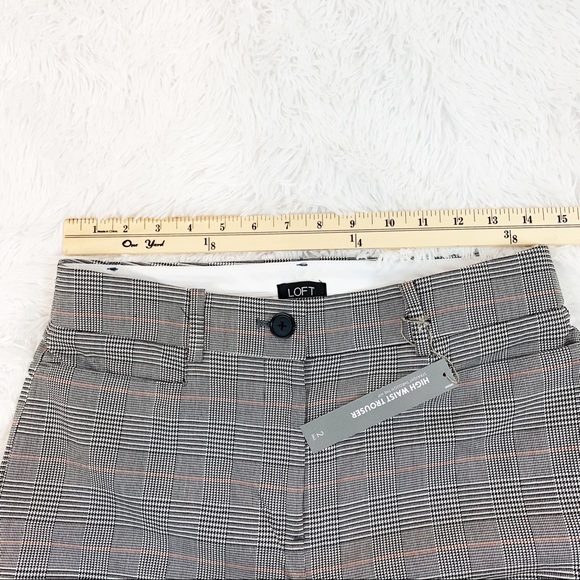 LOFT | Pants & Jumpsuits | Loft Nwt Tall Plaid High Waist Wide Leg ...
